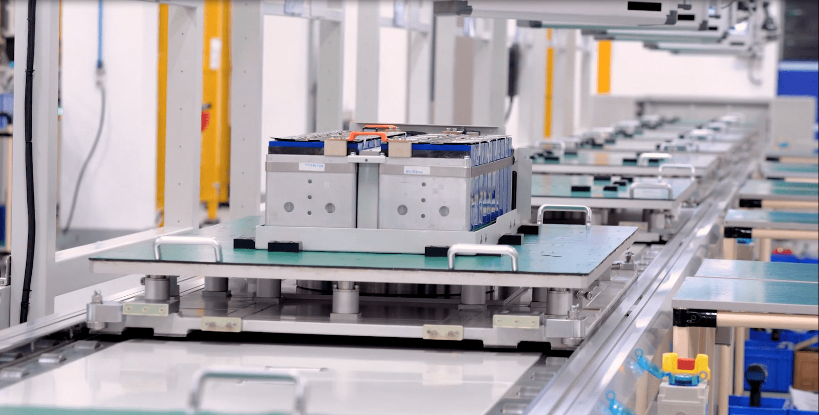 The future：Square energy storage module PACK production line